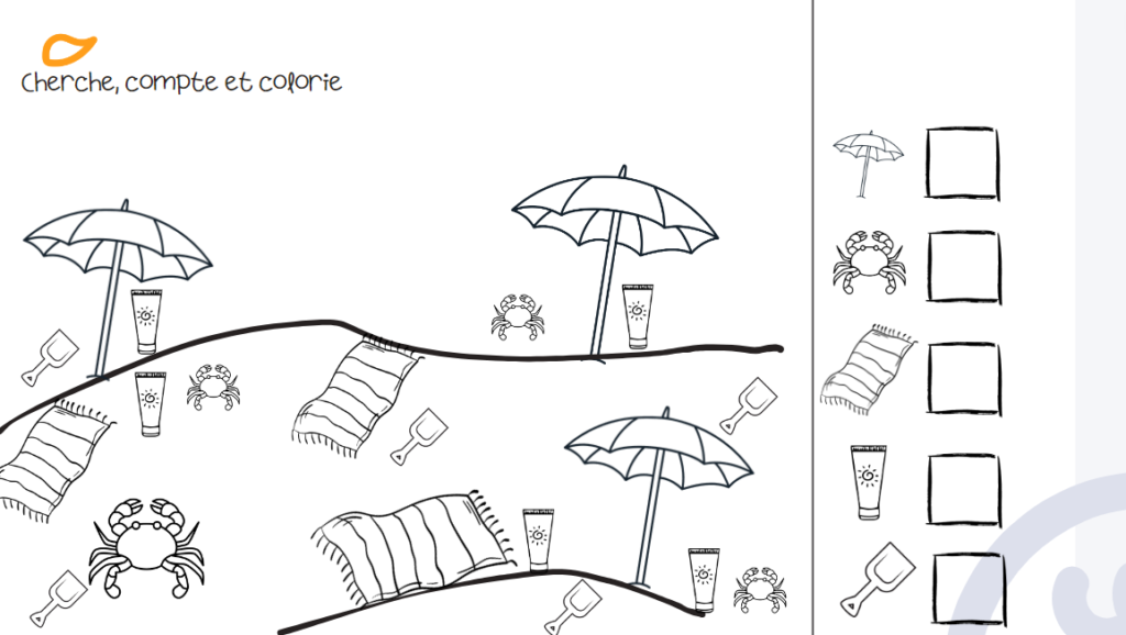 Cherche, compte et colorie